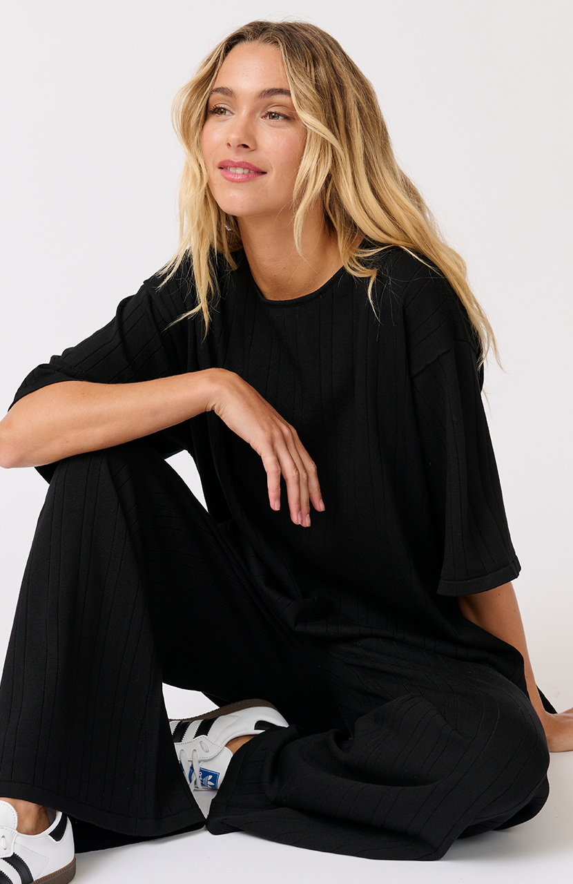 Trisha Top - Black Knit – Cartel & Willow